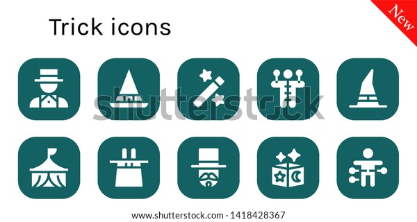Trick Icon Set 10 Filled Trick Stock Vector (Royalty Free) 1418428367 ...