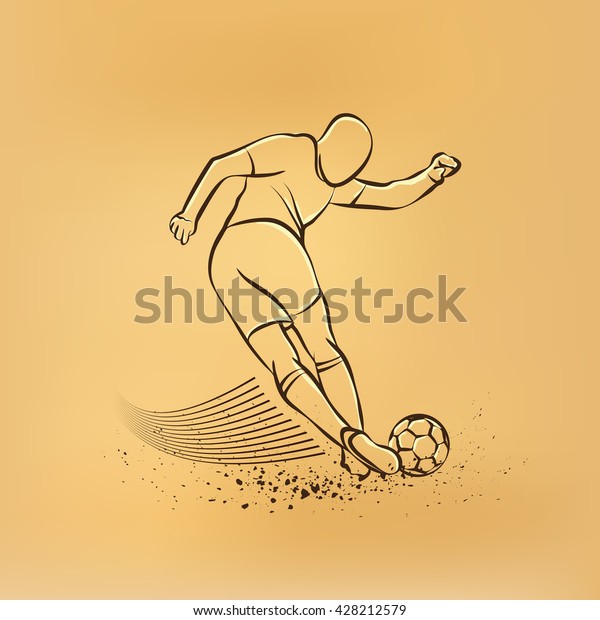 Tricky Kick By Soccer Player Vector Stock Vector (Royalty Free ...