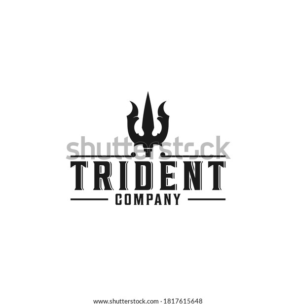 Trident Company Logo White Background Stock Vector (Royalty Free ...