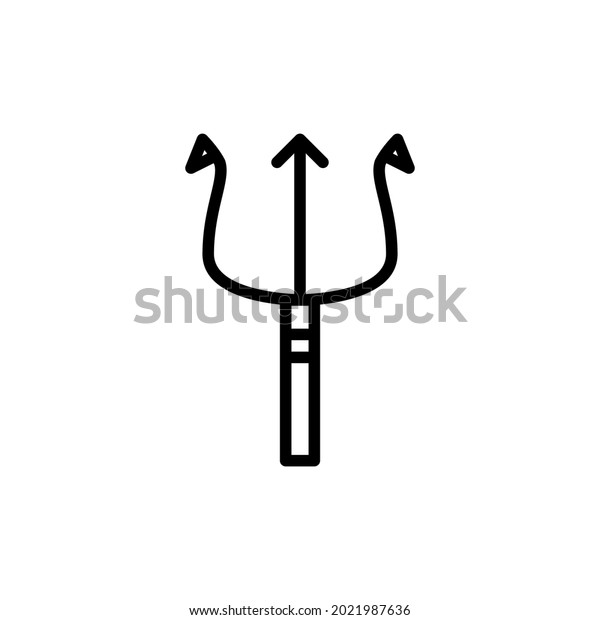 Trident Icon Line Style Vector Editable Stock Vector (Royalty Free ...