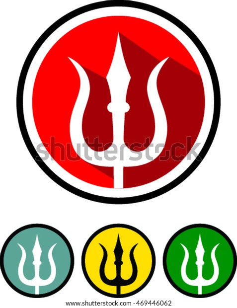 Trident Icon Trident Symbol On Flat Stock Vector (Royalty Free) 469446062