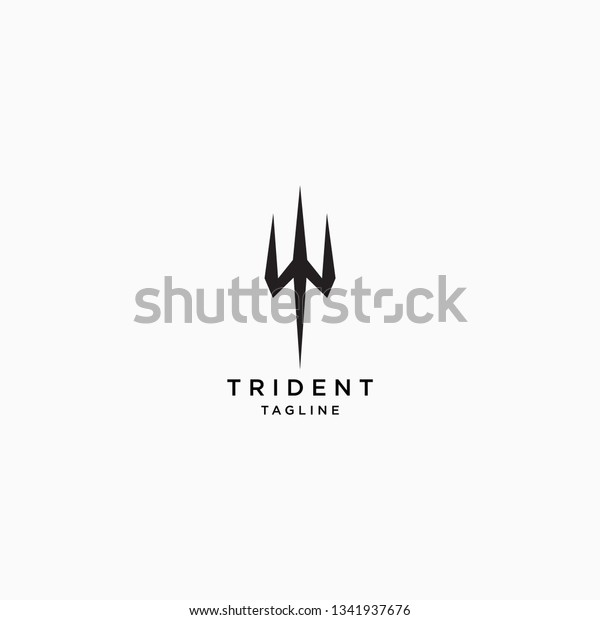 Trident Logo Design Template Vector Stock Vector (Royalty Free) 1341937676