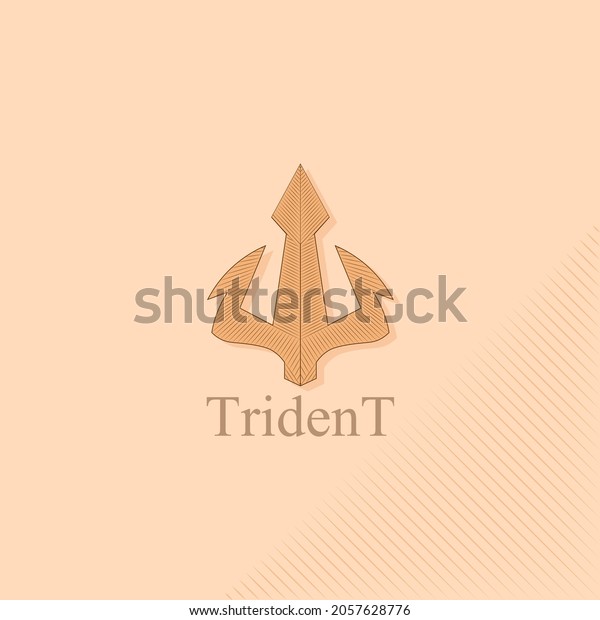 Trident Logo Vintage Style Stock Vector (Royalty Free) 2057628776 ...