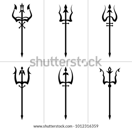 Trident Symbol Collection Various Design Vector Stock Vector (Royalty ...