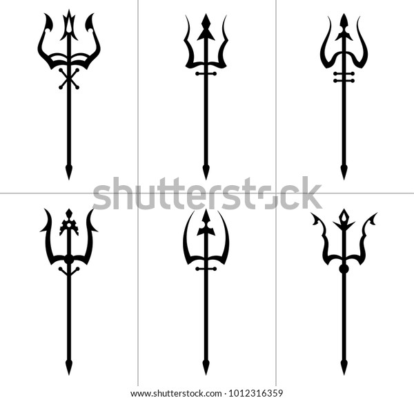 Trident Symbol Collection Various Design Vector Stock Vector (Royalty ...
