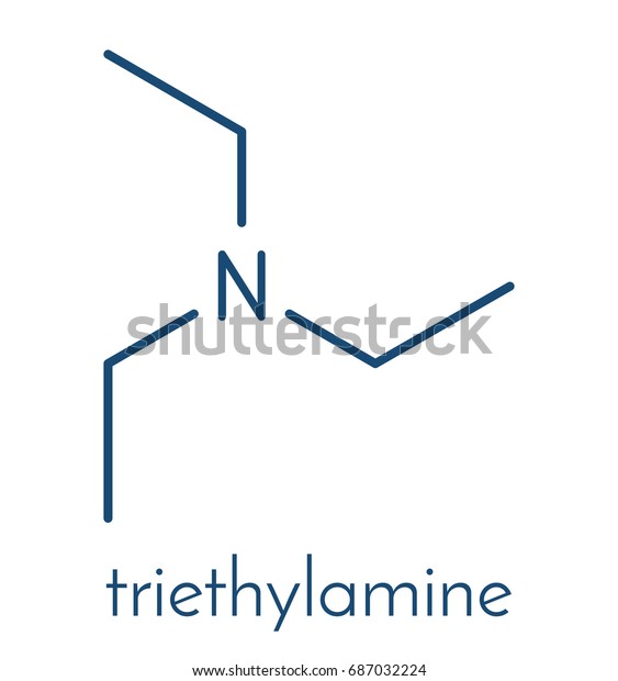 Triethylamine Organic Base Molecule Skeletal Formula Stock Vector ...