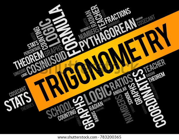 Trigonometry Word Cloud Collage Education Concept Stock Vector (Royalty ...