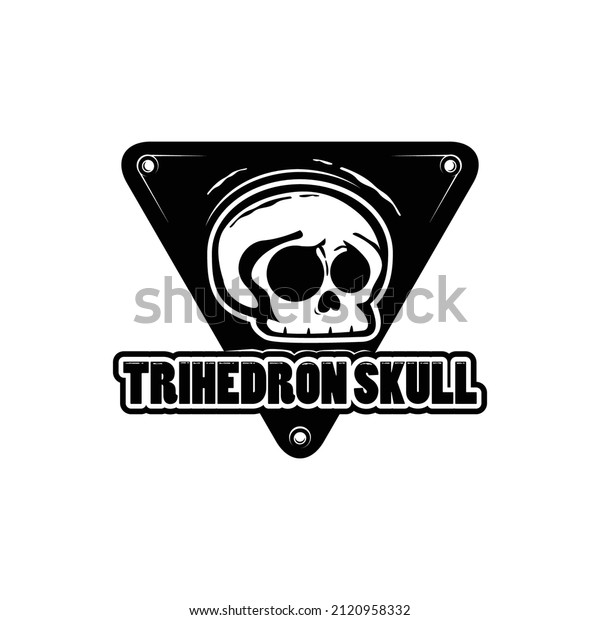 Trihedron Skull Logo Design Template Concept Stock Vector (Royalty Free ...
