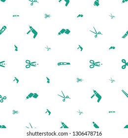 Trim Icons Pattern Seamless White Background Stock Vector (Royalty Free ...