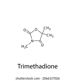 Trimethadione Molecular Structure Flat Skeletal Chemical Stock Vector ...