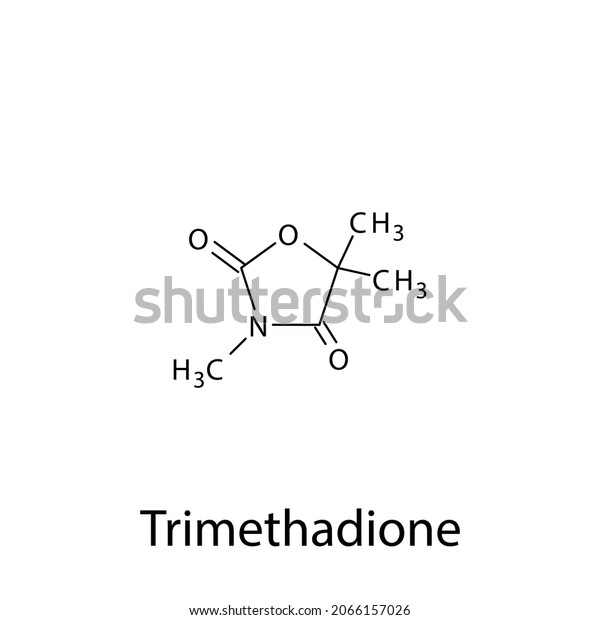 Trimethadione Molecular Structure Flat Skeletal Chemical Stock Vector ...
