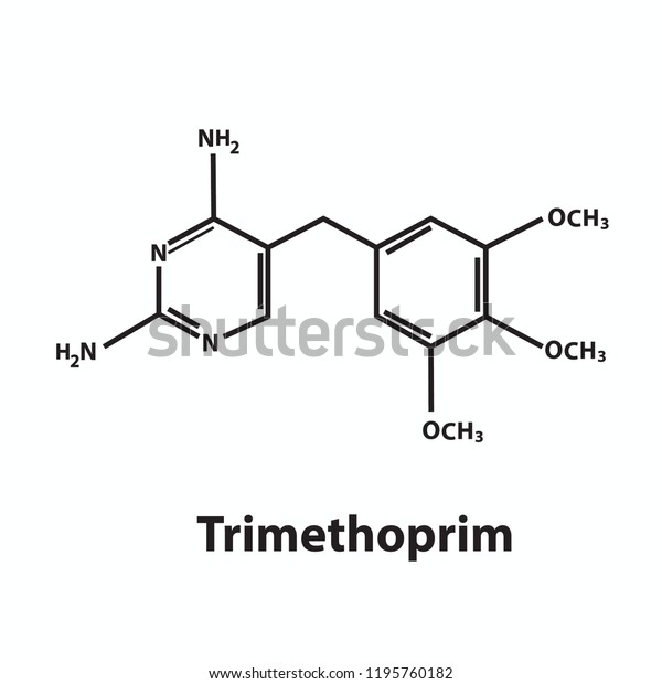 Trimethoprim Chemical Structure Stock Vector (Royalty Free) 1195760182 ...
