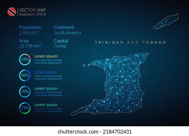 Trinidad Tobago Map Infographics Vector Template Stock Vector (Royalty ...