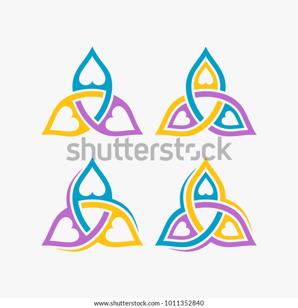 Trinity Logo Design Inspiration Trinity Love Stock Vector (Royalty Free ...