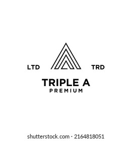 Triple Aaa Letter Logo Icon Design Stock Vector (Royalty Free ...