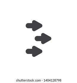 Triple Arrow Right Vector Icon Filled Stock Vector (Royalty Free ...