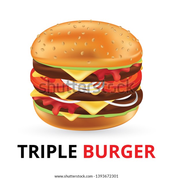 105 Triple Burger Vector Images, Stock Photos & Vectors | Shutterstock