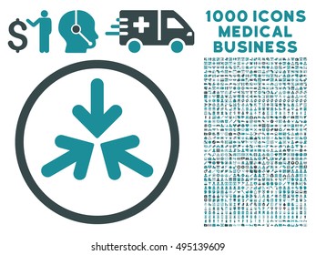 Triple Collide Arrows Icon 1000 Medical Stock Vector (Royalty Free ...