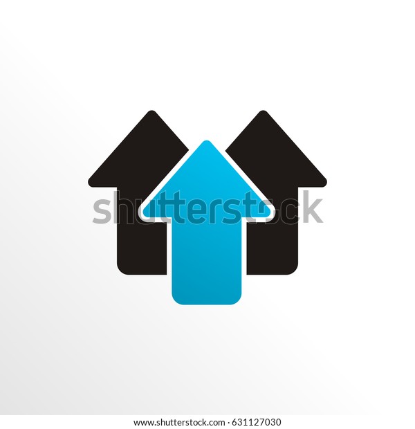 Triple Curve Arrow Logo Icon Clean Stock Vector (Royalty Free ...