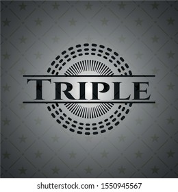 Triple Dark Emblem Vector Illustration Detailed: vector de stock (libre ...