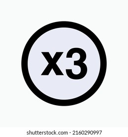 Triple Icon Treble Trine Threefold Symbol Stock Vector (Royalty Free ...