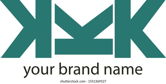 Triple K Logo Vector Design Stock Vector (Royalty Free) 1551369527