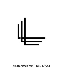 Triple L Monogram Lll Letter Hipster Stock Vector (Royalty Free ...