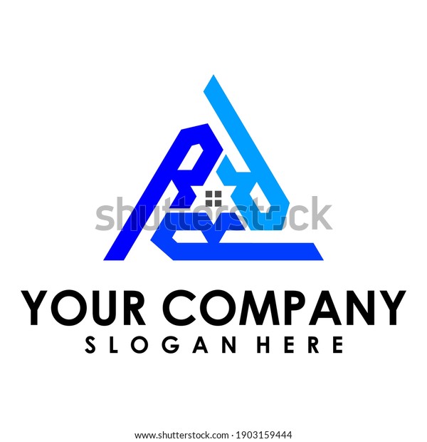Triple Letters R Triangle Design Concept Stock Vector (Royalty Free ...