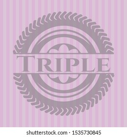 Triple Pink Emblem Vector Illustration Detailed Stock Vector (Royalty ...