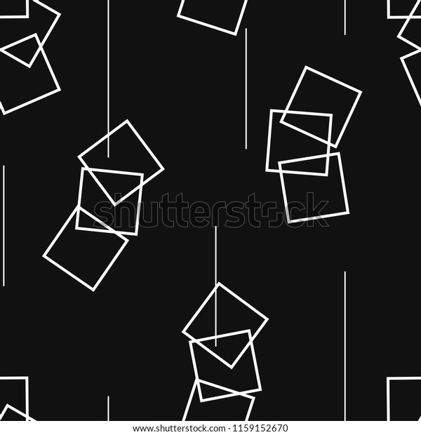 Triple Square Line Geometry Seamless Pattern Stock Vector (Royalty Free ...