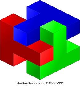 Triple T Cube Illustration Shiny Red Stock Vector (Royalty Free ...