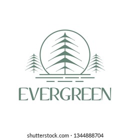 Triple Tree Evergreen Logo Design Inspiration Stock Vector (Royalty ...