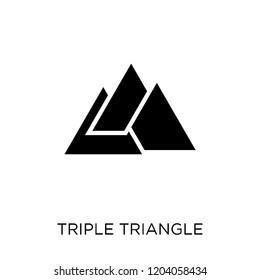 Creative Gold Trinity Futuristic Triangle Symbol Stock Vector (Royalty ...