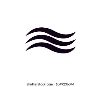 Wave Swoosh Logo Icon Template Wave Stock Vector (Royalty Free) 1524184583