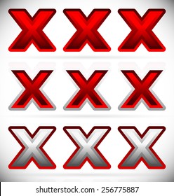 Triple X Cross Graphics Red: เวกเตอร์สต็อก (ปลอดค่าลิขสิทธิ์) 256775887 ...