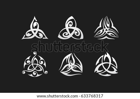 Triquetra Symbol Decorated Trinity Knot Ancient Stock Vector (Royalty ...