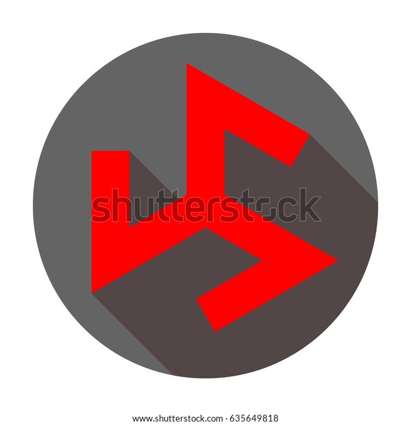 Triskelion Symbol Ancient Vector Red Icon Stock Vector (Royalty Free ...
