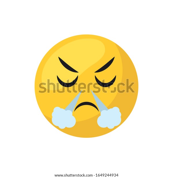 Triumph Emoji Face Flat Style Icon Stock Vector (Royalty Free ...