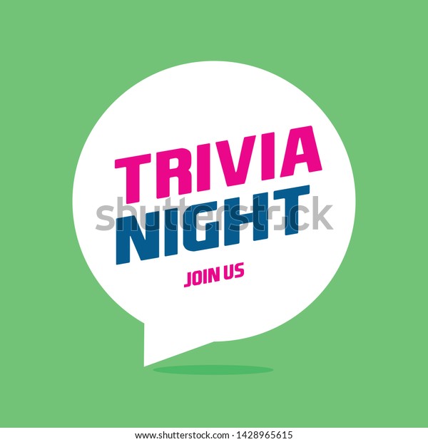 Trivia Night Icon Speech Bubble Retro Stock Vector (Royalty Free ...