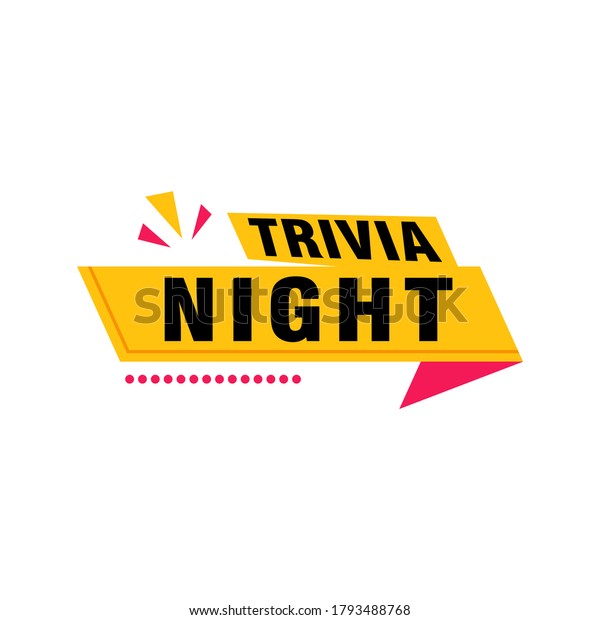 Trivia Night Label Banner Vector Ribbon Stock Vector (Royalty Free ...