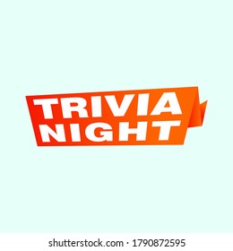 Trivia Night Labels Banners Vector Ribbon Stock Vector (Royalty Free ...