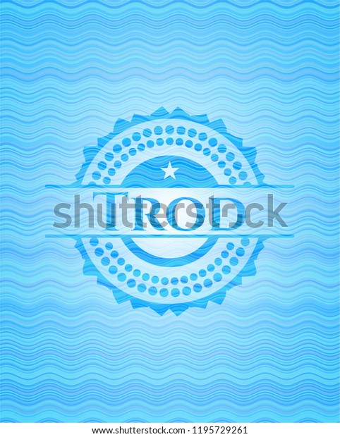 Trod Sky Blue Water Style Emblem Stock Vector (Royalty Free) 1195729261 ...