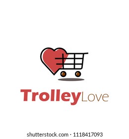 Trolley Love Simple Flat Design Stock Vector (Royalty Free) 1118417093 ...