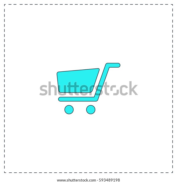 Trolley Outline Vector Icon Black Editable Stock Vector (Royalty Free ...