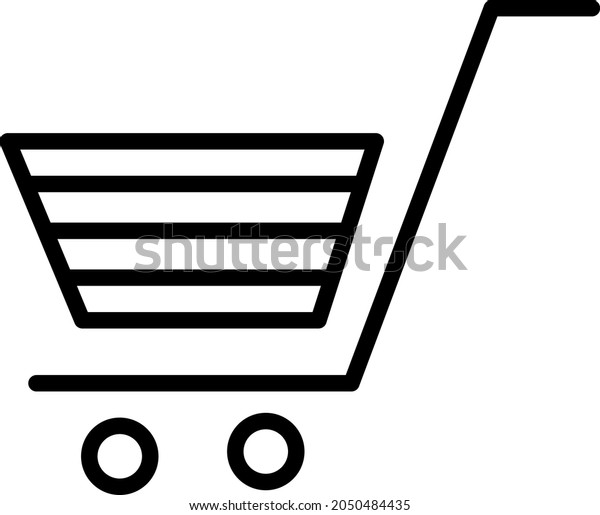 Trolly Outline Vector Icon Design Stock Vector (Royalty Free ...