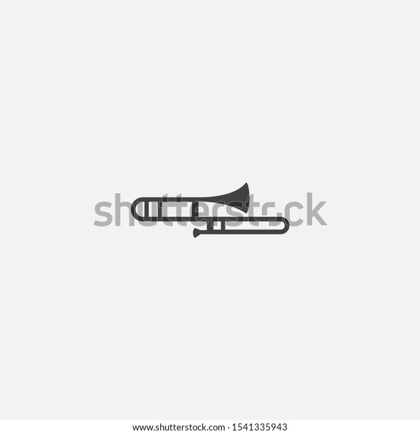 Trombone Graphic Element Illustration Template Design Stock Vector ...