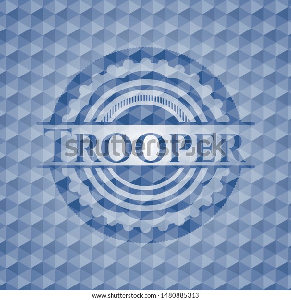 Trooper Blue Badge Geometric Pattern Background Stock Vector (Royalty ...
