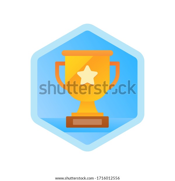 Trophy Best Winner Icon Trendy Gradient Stock Vector (Royalty Free ...
