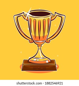 Trophy Cartoon Illustration Premium Vector Stock Vector (Royalty Free ...