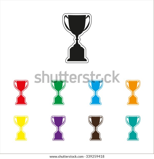 Trophy Color Vector Icon Stock Vector (Royalty Free) 339259418 ...